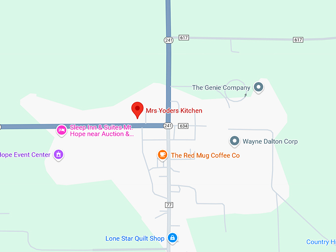 mrs yoders kitchen 10 map