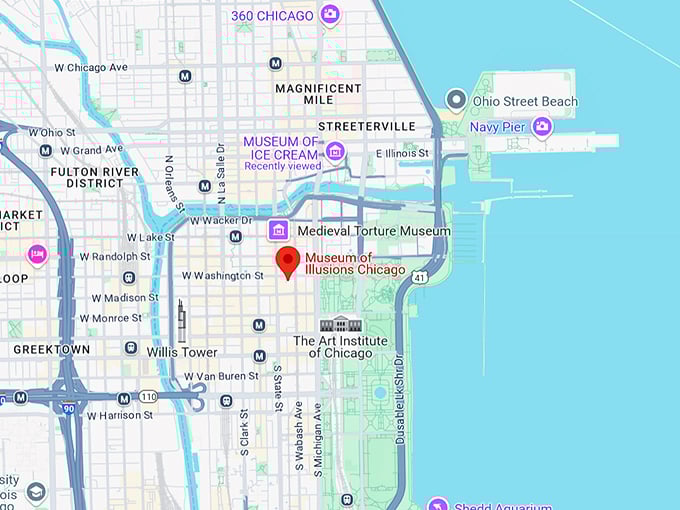 museum of illusions chicago 10 map