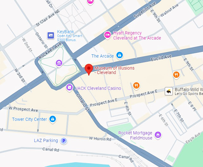 museum of illusions cleveland 10 map