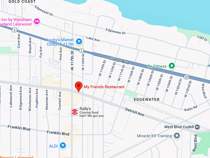 my friends restaurant 10 map