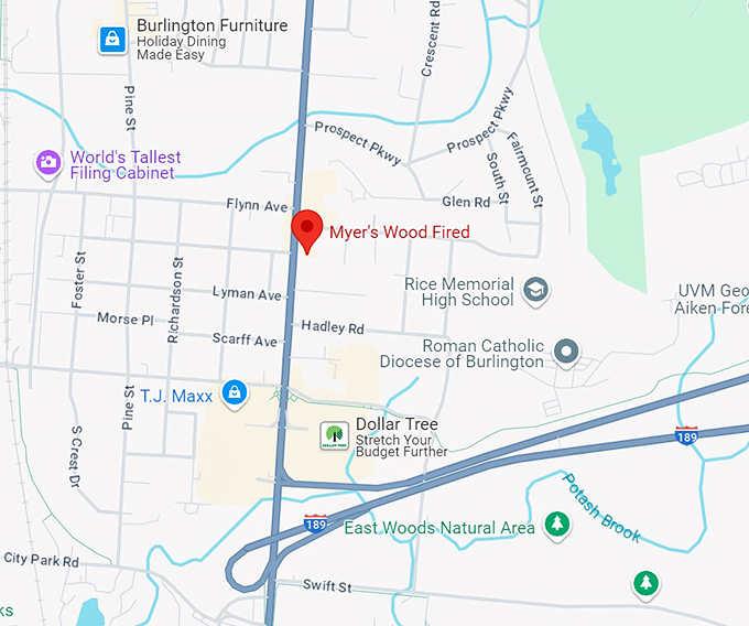 myer's wood fired 10 map