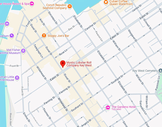 mystic lobster roll company key west 10 map