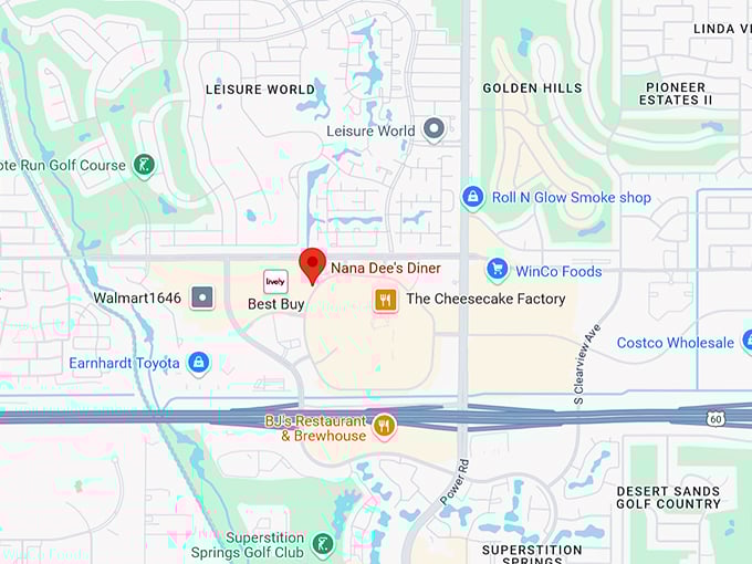 nana dee's diner 10 map