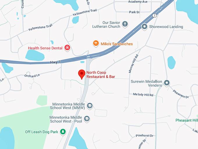 north coop restaurant & bar 10 map