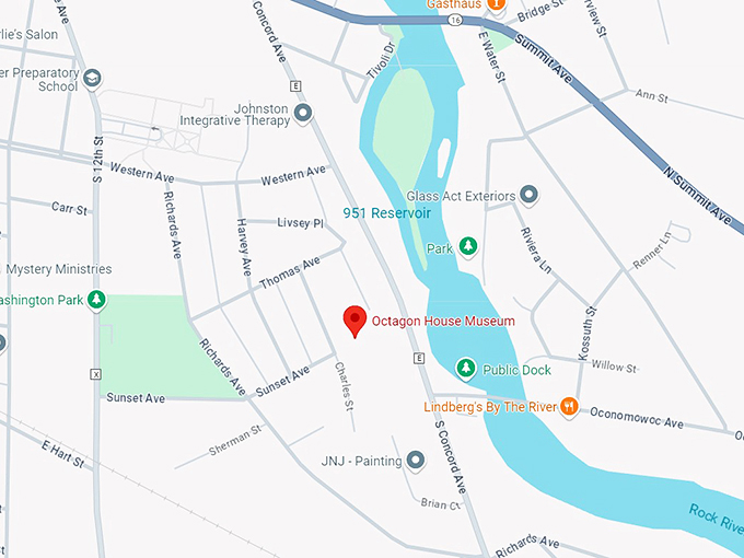 octagon house museum 10 map