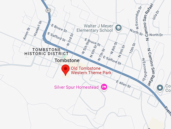 old tombstone western theme park 10 map