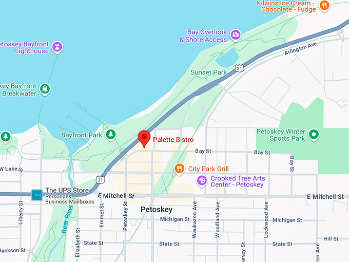 palette bistro 10 map