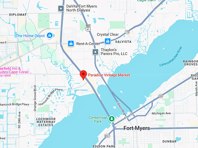 paradise vintage market 10 map