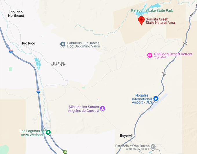 patagonia, arizona 10 map