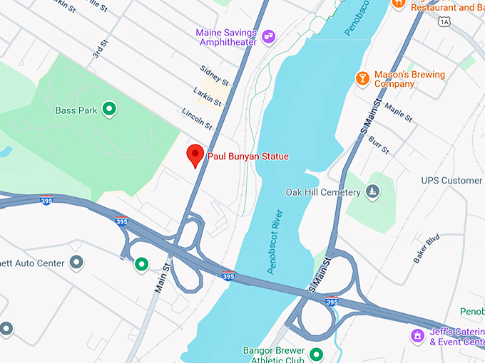 paul bunyan statue map