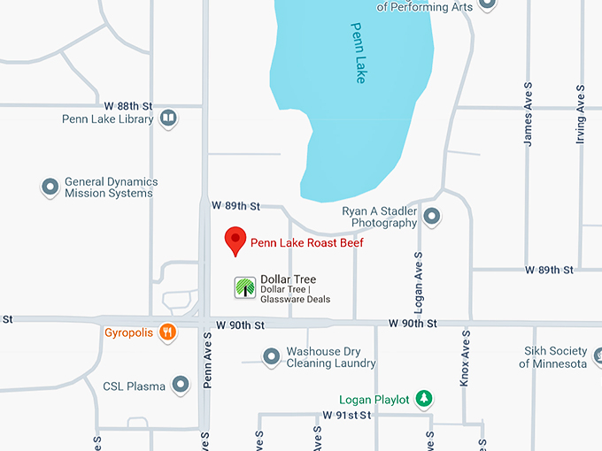 penn lake roast beef 10 map