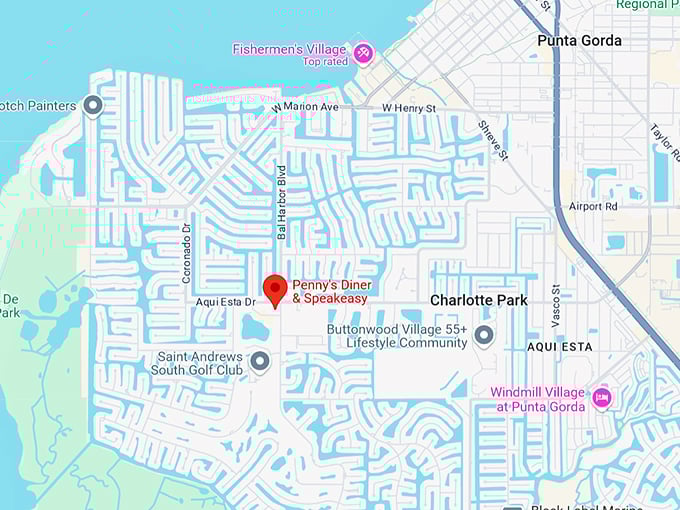 penny's diner & speakeasy 10 map
