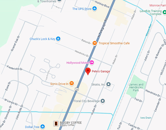 pete's garage 10 map