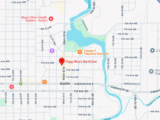 piggy blue's bar b que map