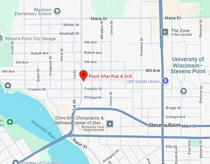 point after pub & grill 10 map