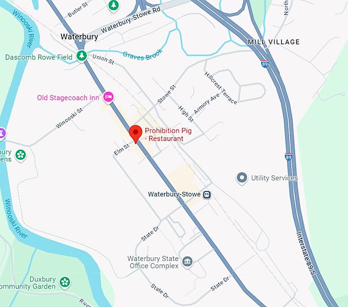 prohibition pig restaurant 10 map