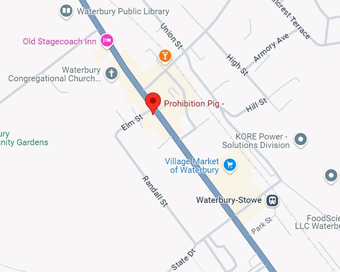 prohibition pig restaurant map