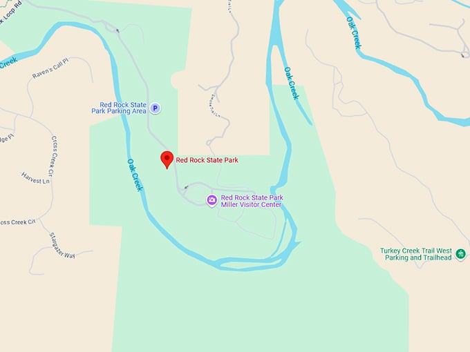 red rock state park 10 map