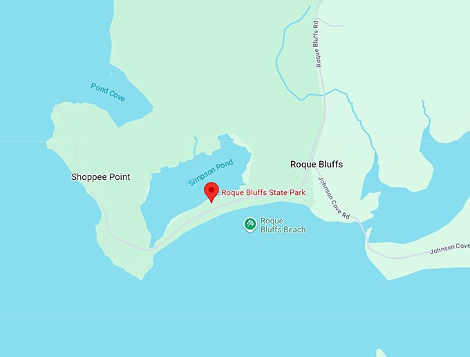 roque bluffs state park map
