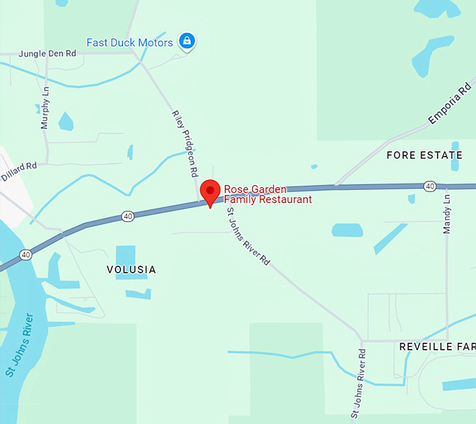 rose garden family restaurant 10 map