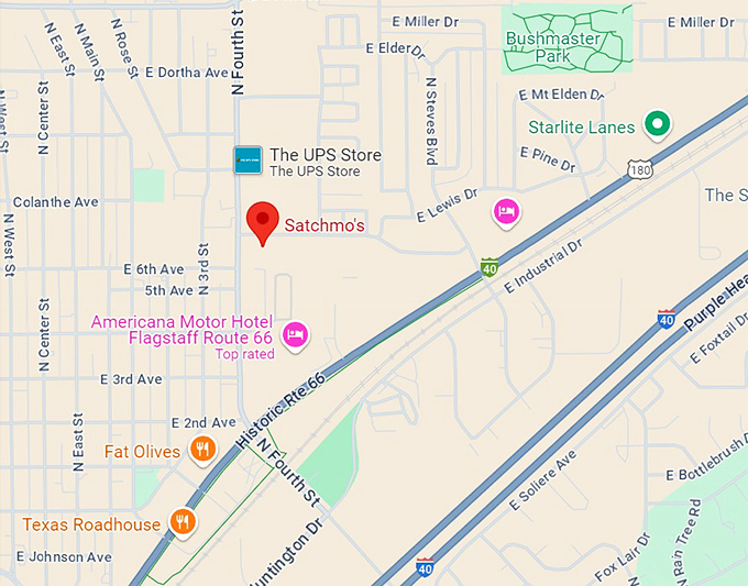 satchmo's cajun & bbq 10 map