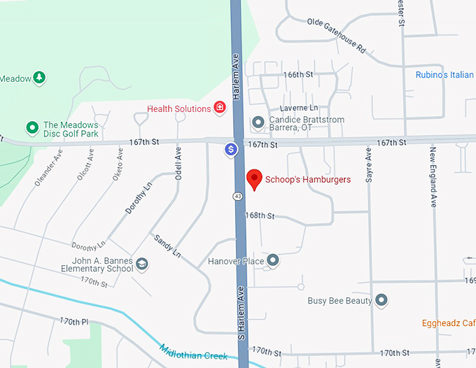 schoop's hamburgers 10 map