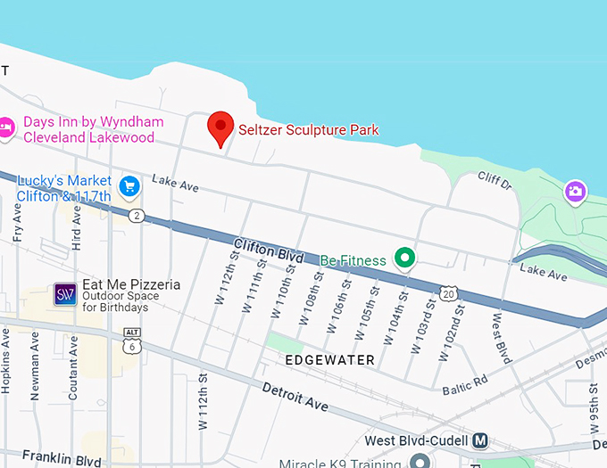 seltzer sculpture park map