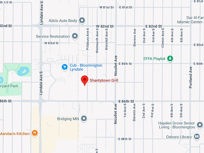 shantytown grill 10 map