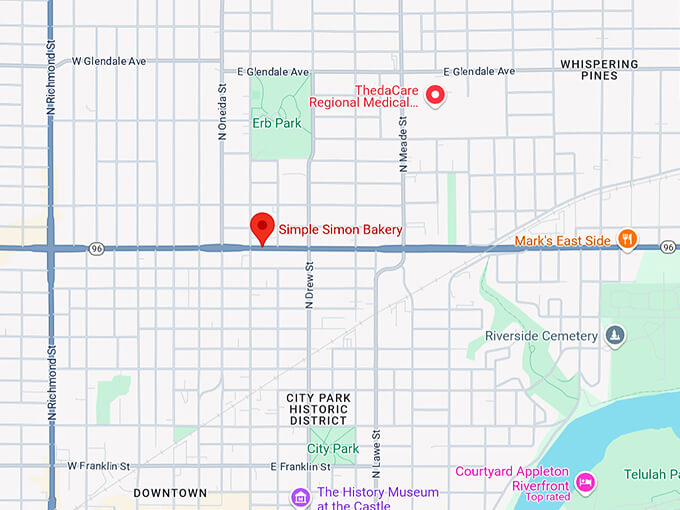 simple simon bakery 10 map