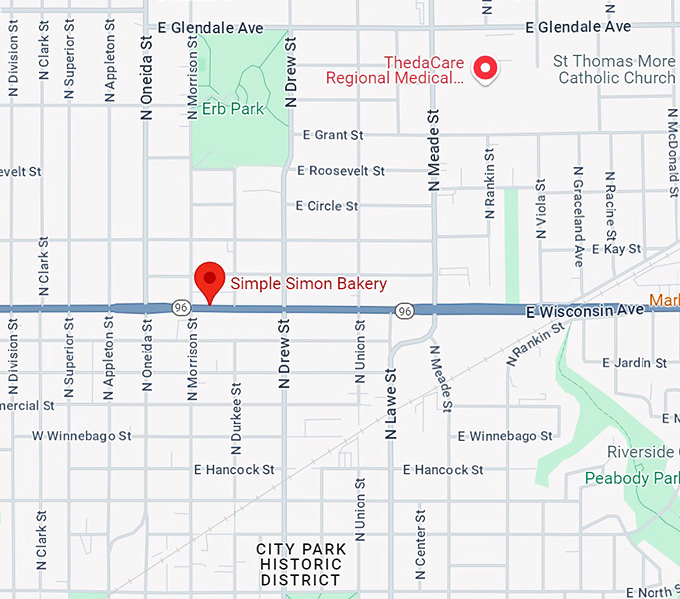 simple simon bakery 10 map