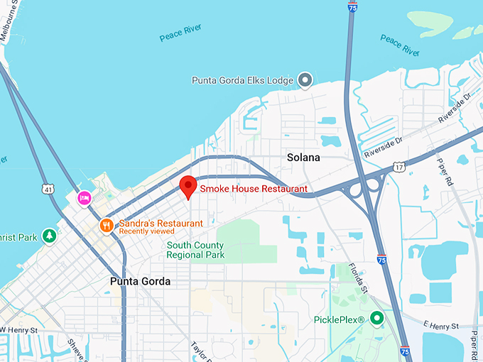 smoke house restaurant 10 map