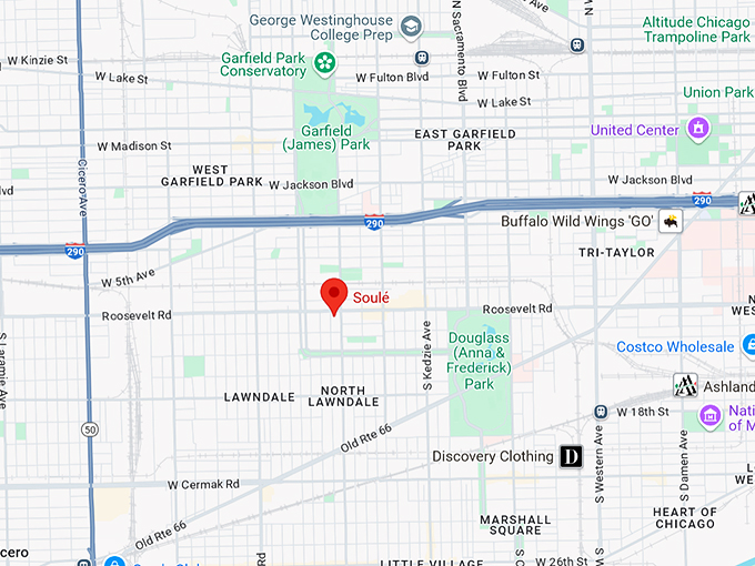 soul&eacute; restaurant 10 map