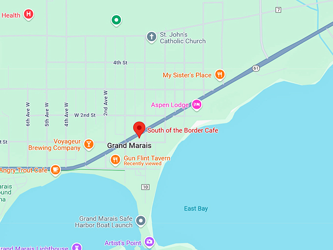 south of the border cafe 10 map