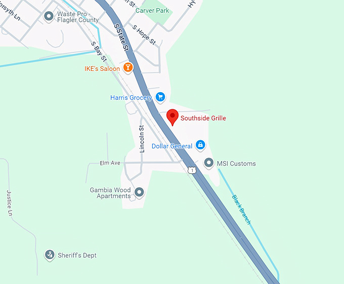 southside grille 10 map