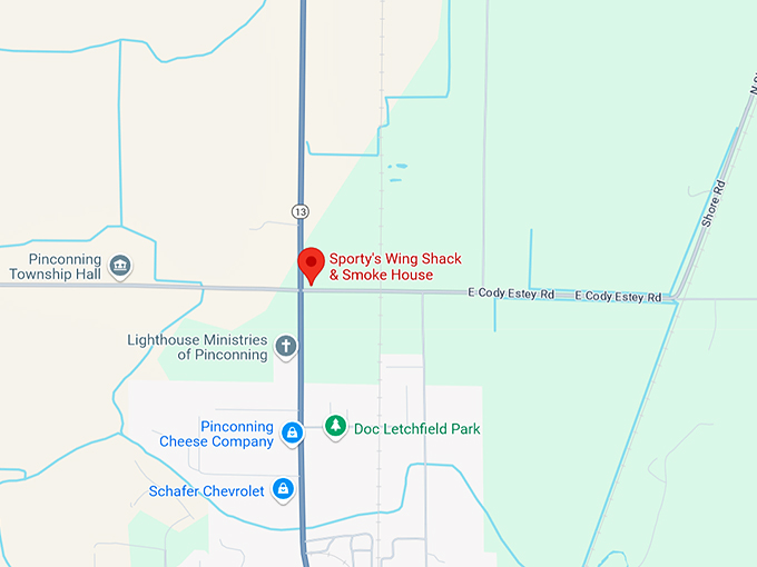 sporty's wing shack & smoke house 10 map