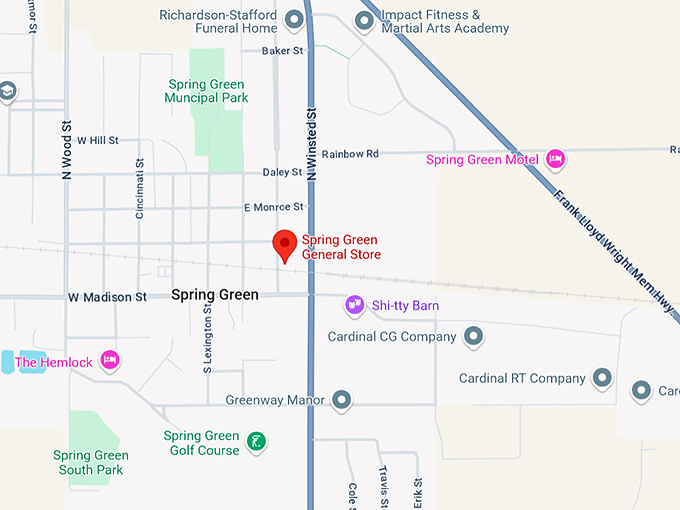 spring green general store 10 map