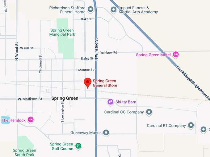 spring green general store 10 map