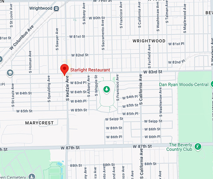 starlight restaurant map