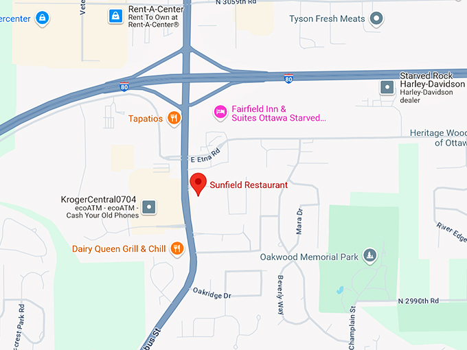 sunfield restaurant map