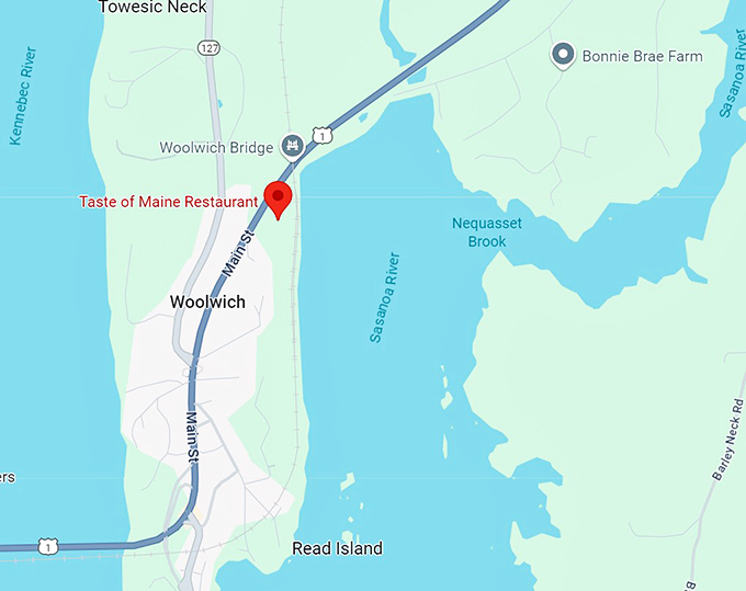 taste of maine restaurant 10 map