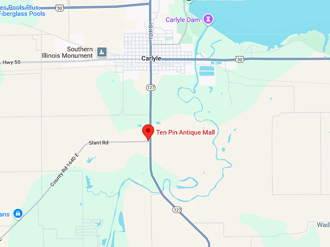 ten pin antique mall 10 map