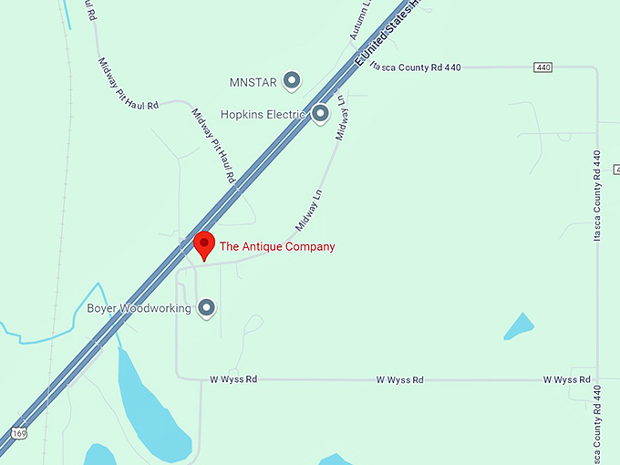 the antique company 10 map