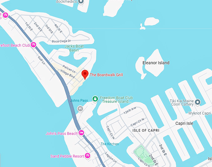 the boardwalk grill 10 map