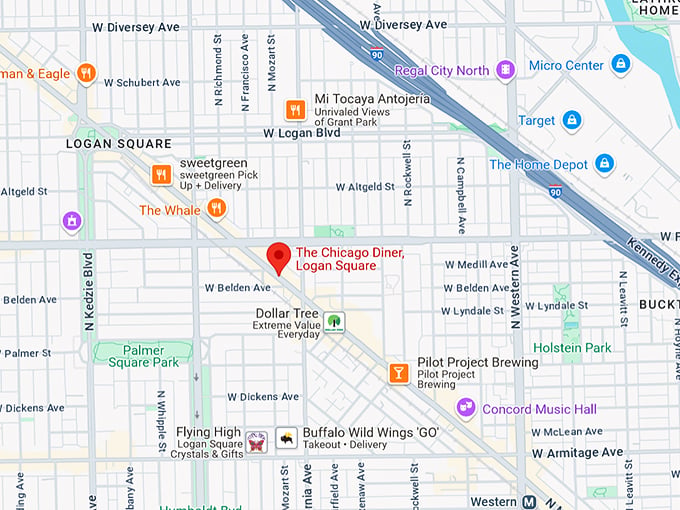 the chicago diner 10 map