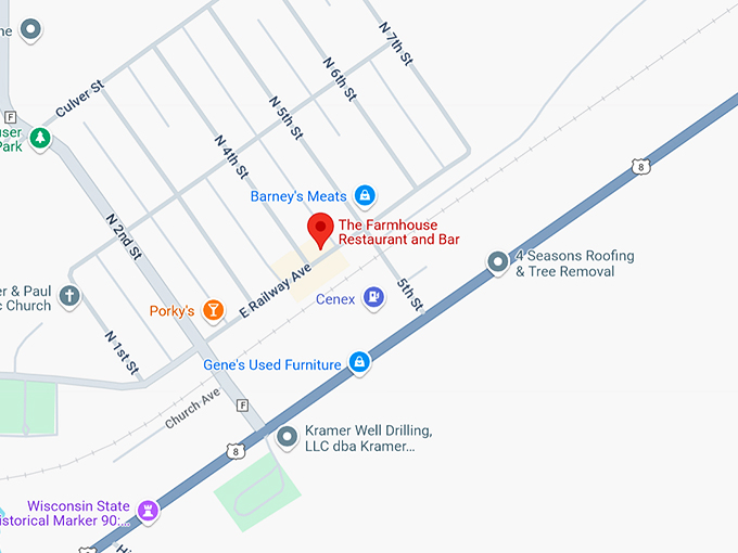 the farmhouse restaurant 10 map