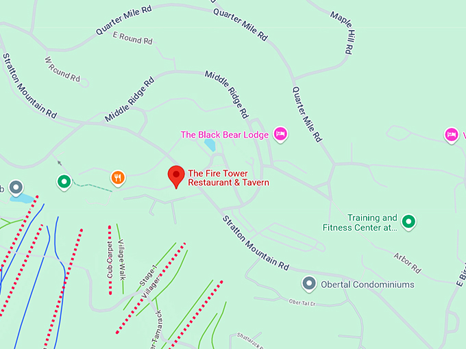 the fire tower restaurant & tavern 10 map