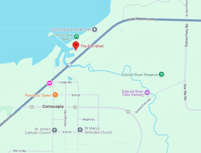 the fish shed 10 map