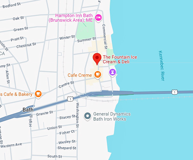 the fountain ice cream & deli 10 map