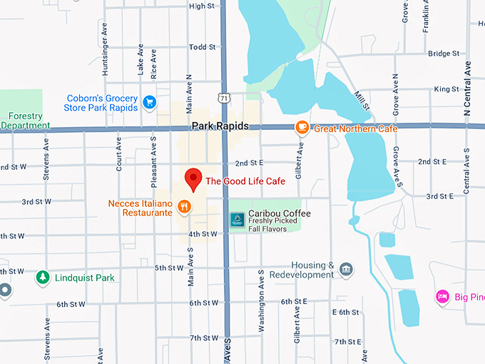 the good life cafe 10 map