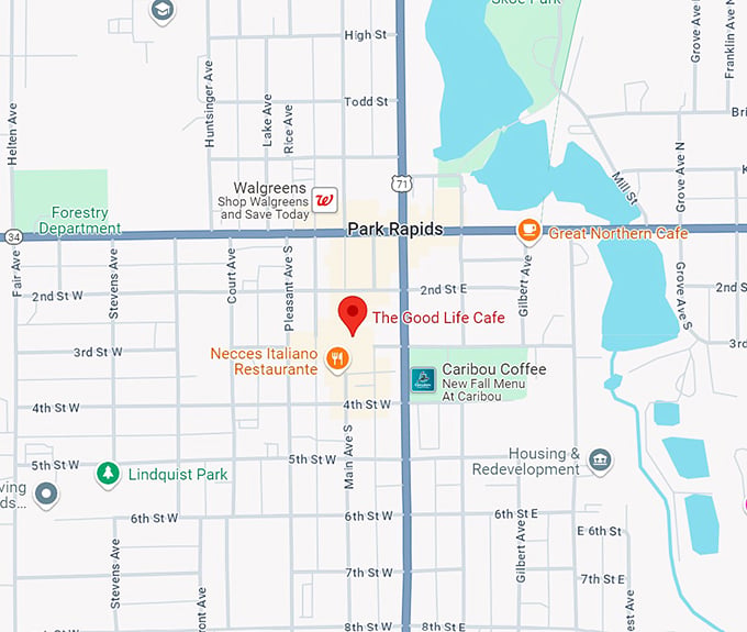the good life cafe 10 map